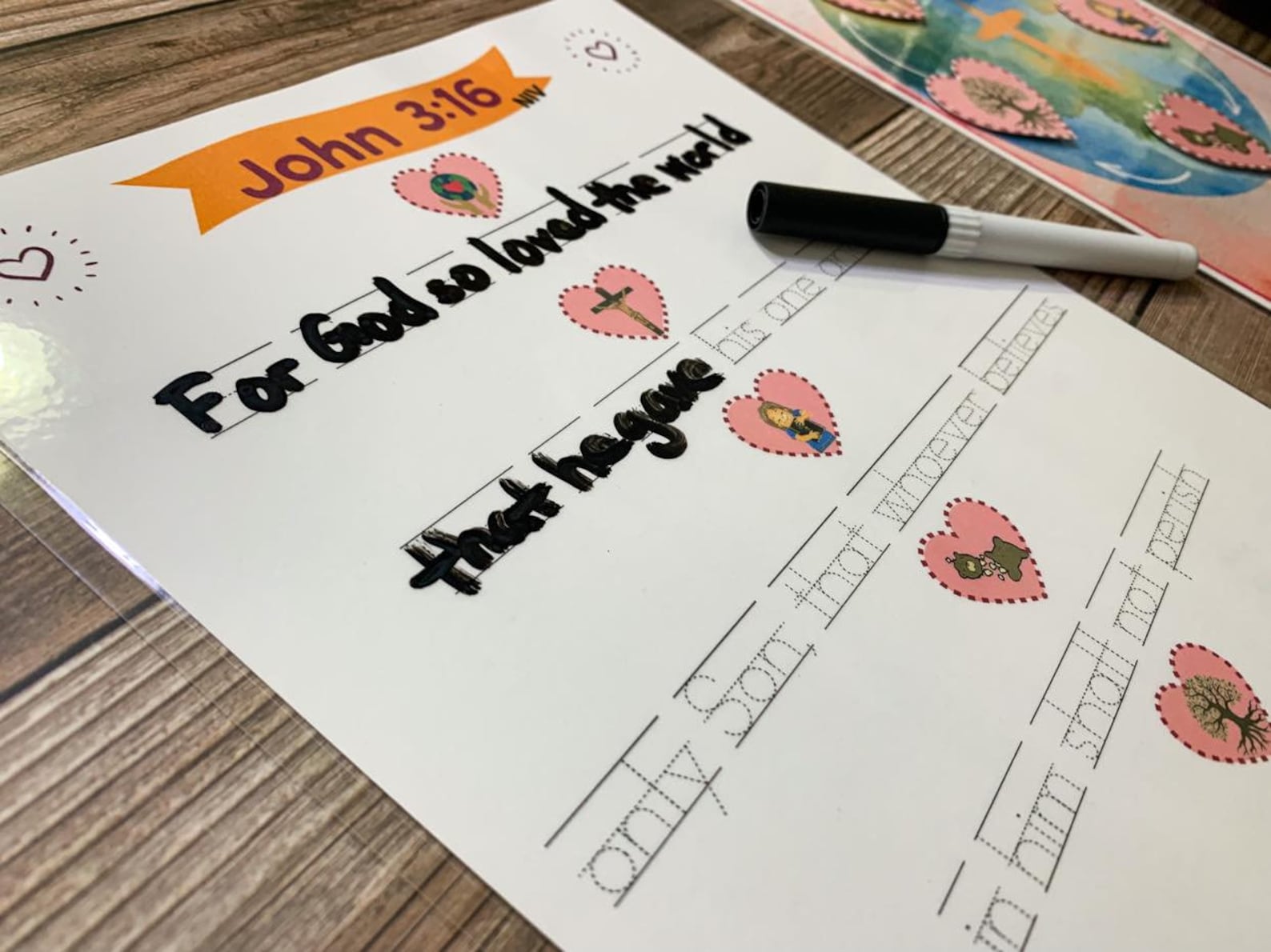 John 3:16 the Gospel Bible Activity Homeschool Printable - Etsy