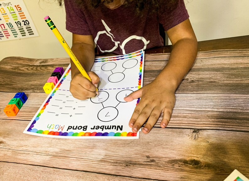 Number Bond Fact Families Number Bond Worksheet Math - Etsy