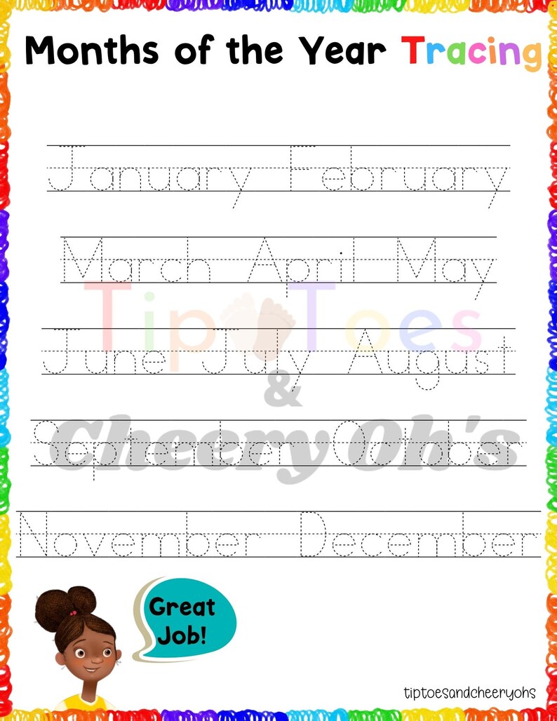 Tracing Worksheets Learn to Write Tracing Letters and - Etsy