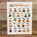 Fall Alphabet Chart, Letter Sounds, Fall Learning Poster, Alphabet ...