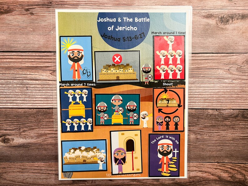 The Battle of Jericho, Bible Activity, Homeschool Printable, Christian ...