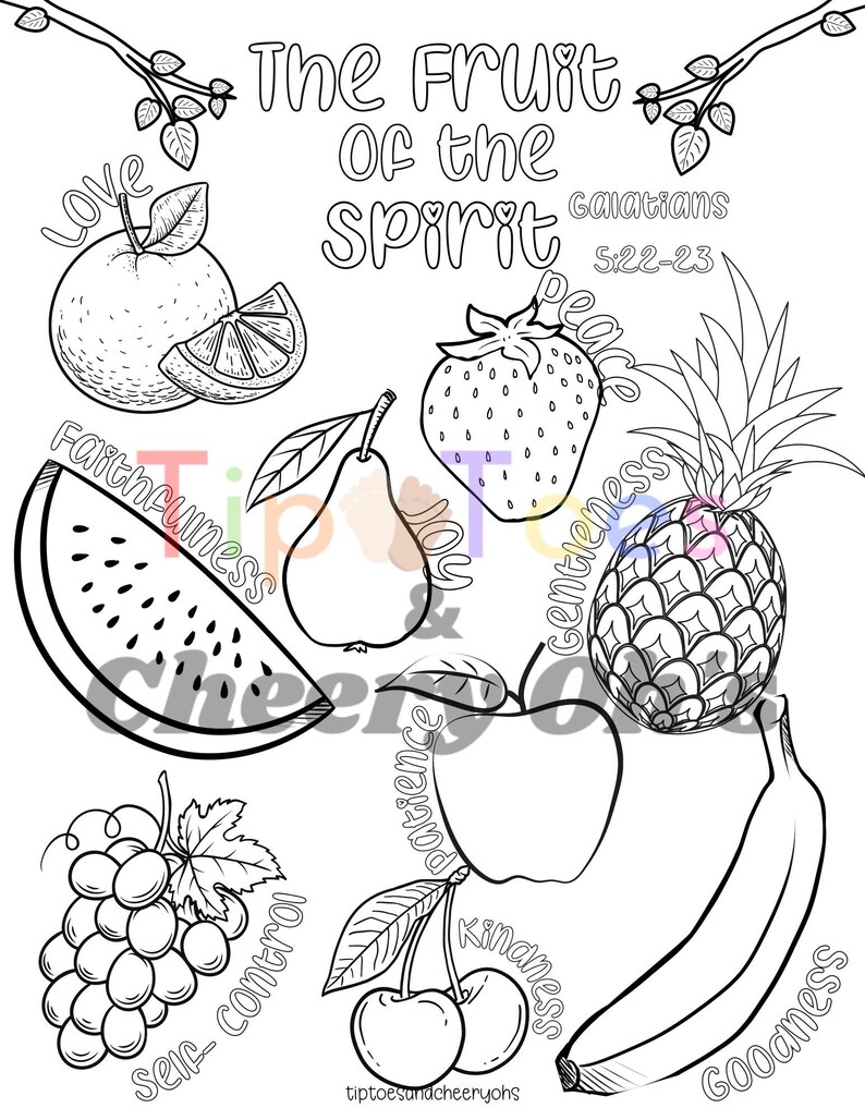 Fruit of the Spirit Homeschool Printable Bible Activity for - Etsy