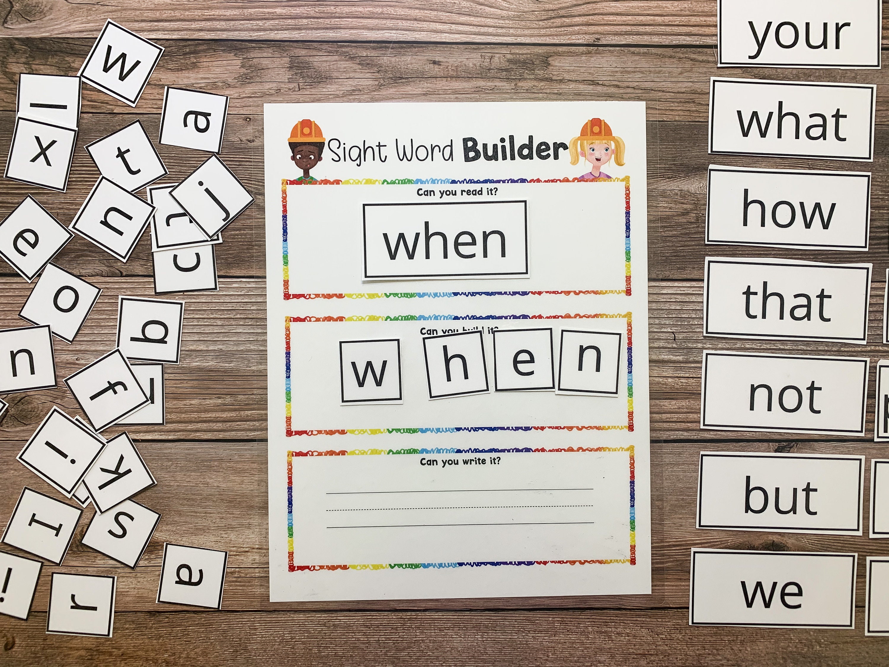 Sight Word Builder, Sight Word Recognition, Fry's 100 Sight Word List ...