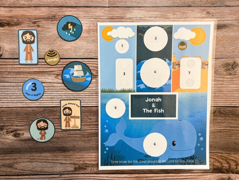 Jonah and the Whale Bible Activity Homeschool Printable - Etsy