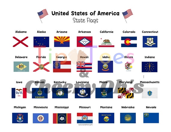 Us State Flags Printable USA Archives KidsPressMagazine.com