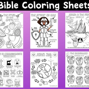 Bible Activity Bundle, Homeschool Printable, Sunday School, Christian ...