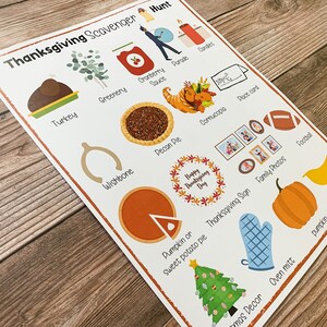 Kids Fall Activity, Thanksgiving Scavenger Hunt, Seek and Find Games ...
