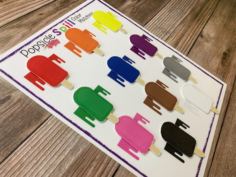 Color Matching Printable Busy Binder Colors for Kids Colors - Etsy