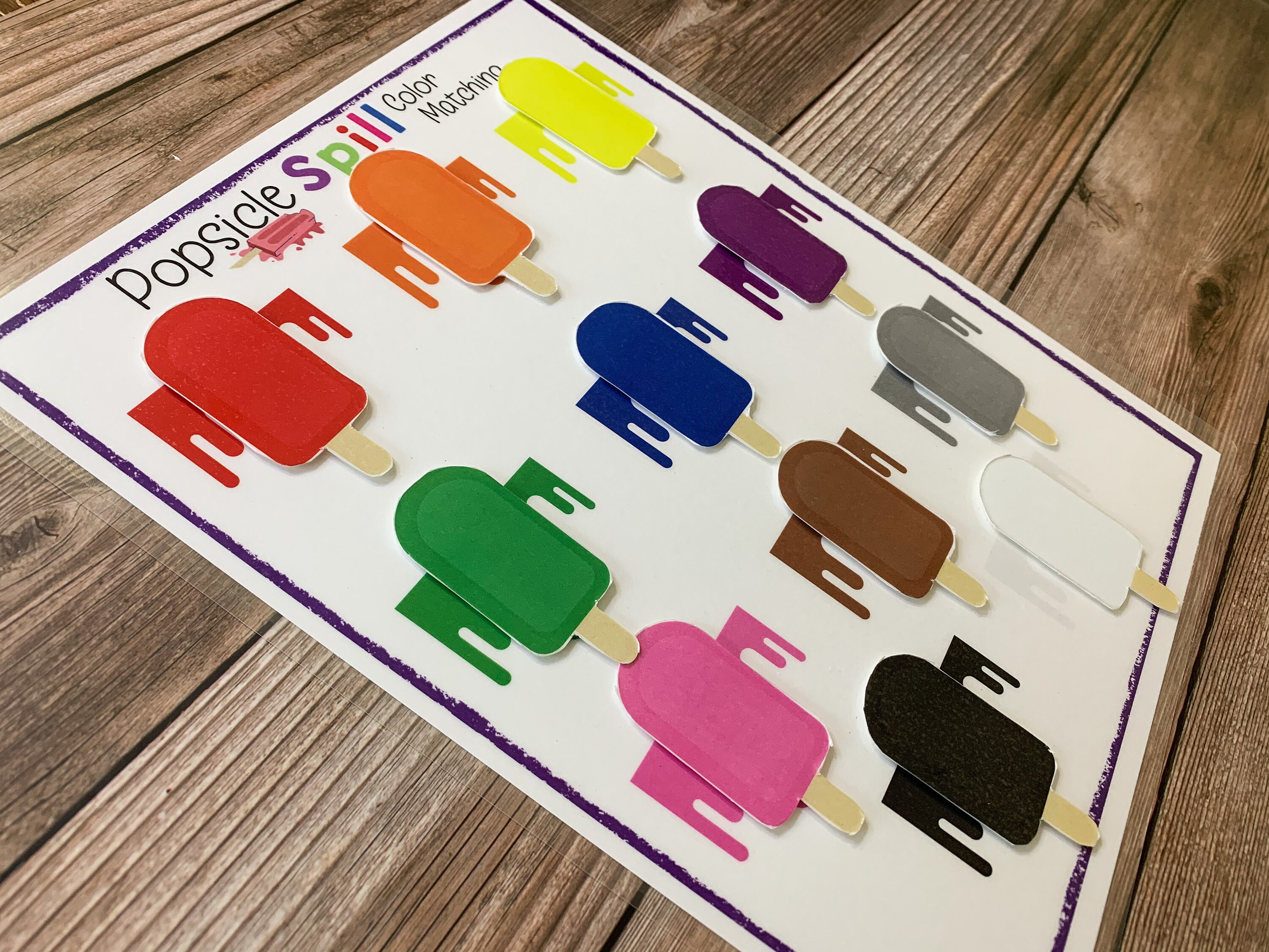 Color Matching Printable Busy Binder Colors for Kids Colors - Etsy