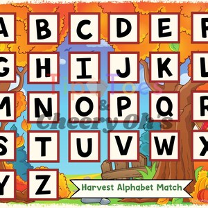Printable Fall Alphabet Game, Beginning Sounds, Letter Recognition ...