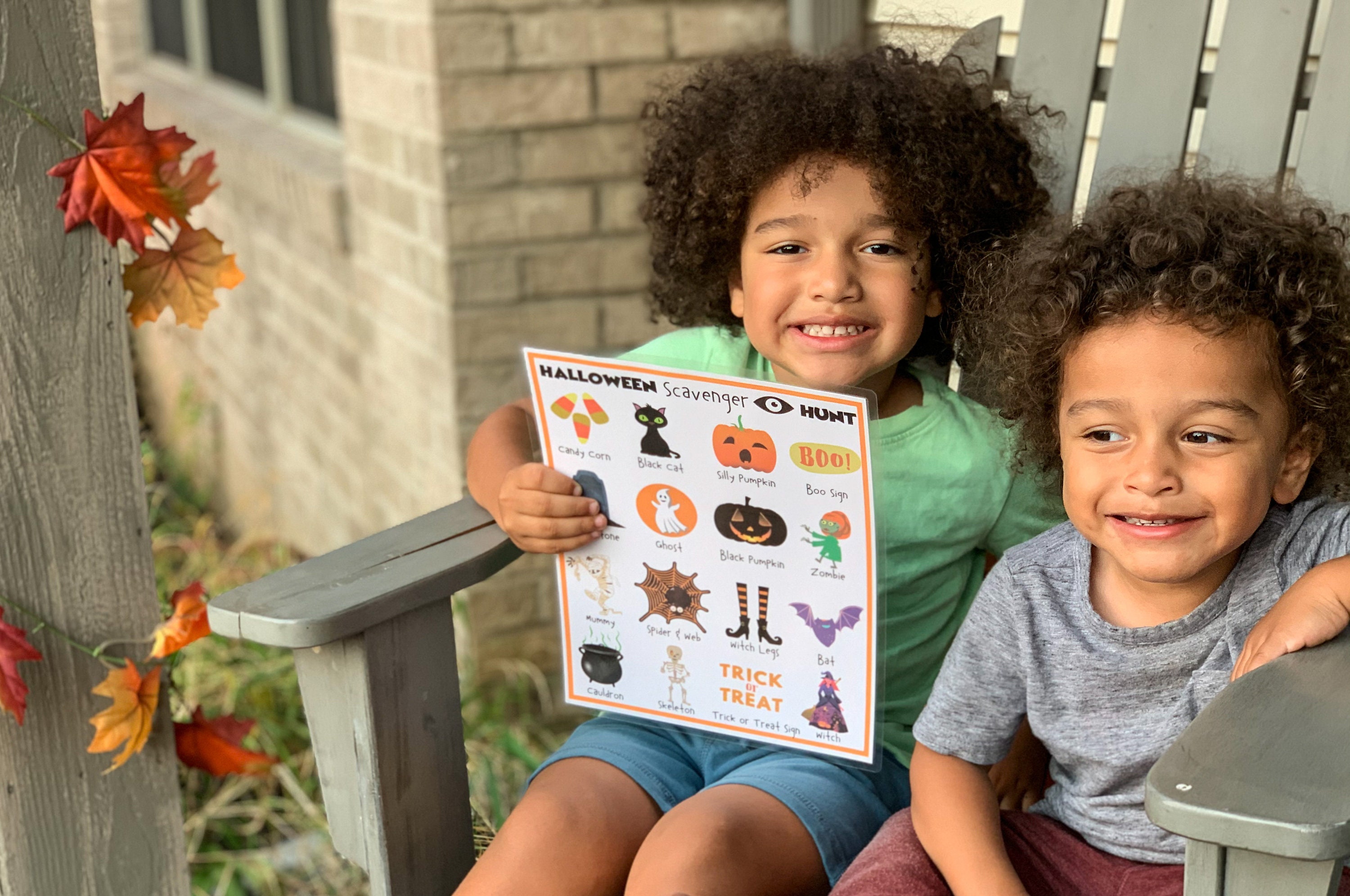 Halloween Scavenger Hunt, Kids Fall Activity, Seek and Find Games ...