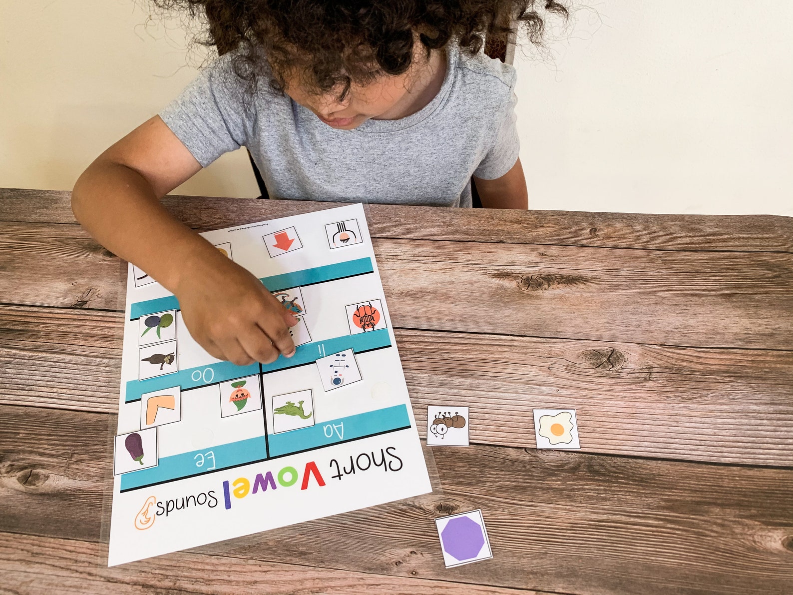 Short Vowel Sounds Game, Educational, Vowel Chart, Matching Game, Kids ...