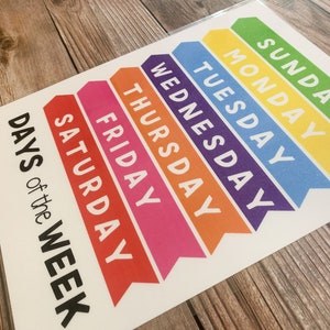 Days of the Week Printable, Morning Circle Time, Learn Days of the Week ...