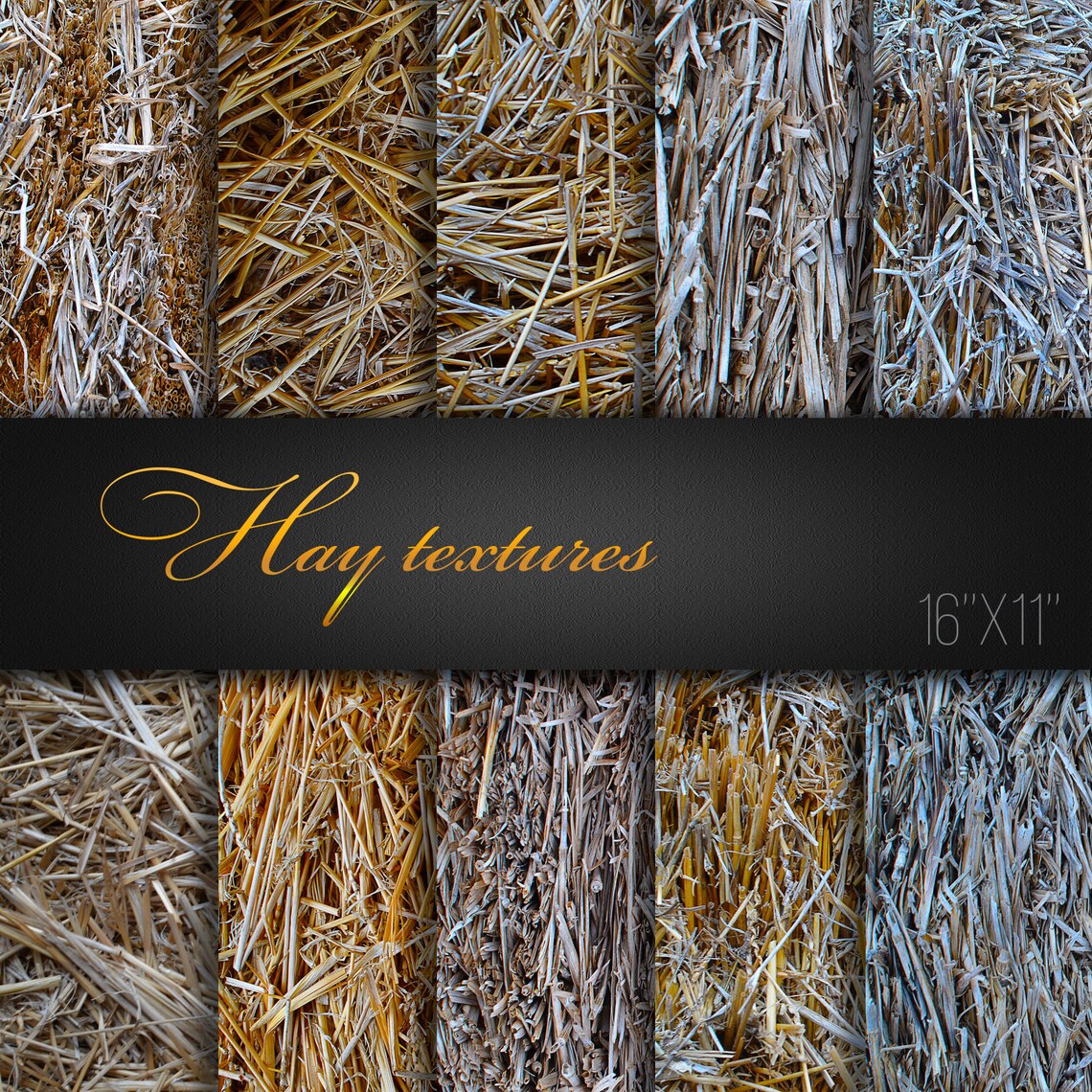 Digital Scrapbook Paper / Hay Textures / Pack of 10 JPG / Real Photo ...