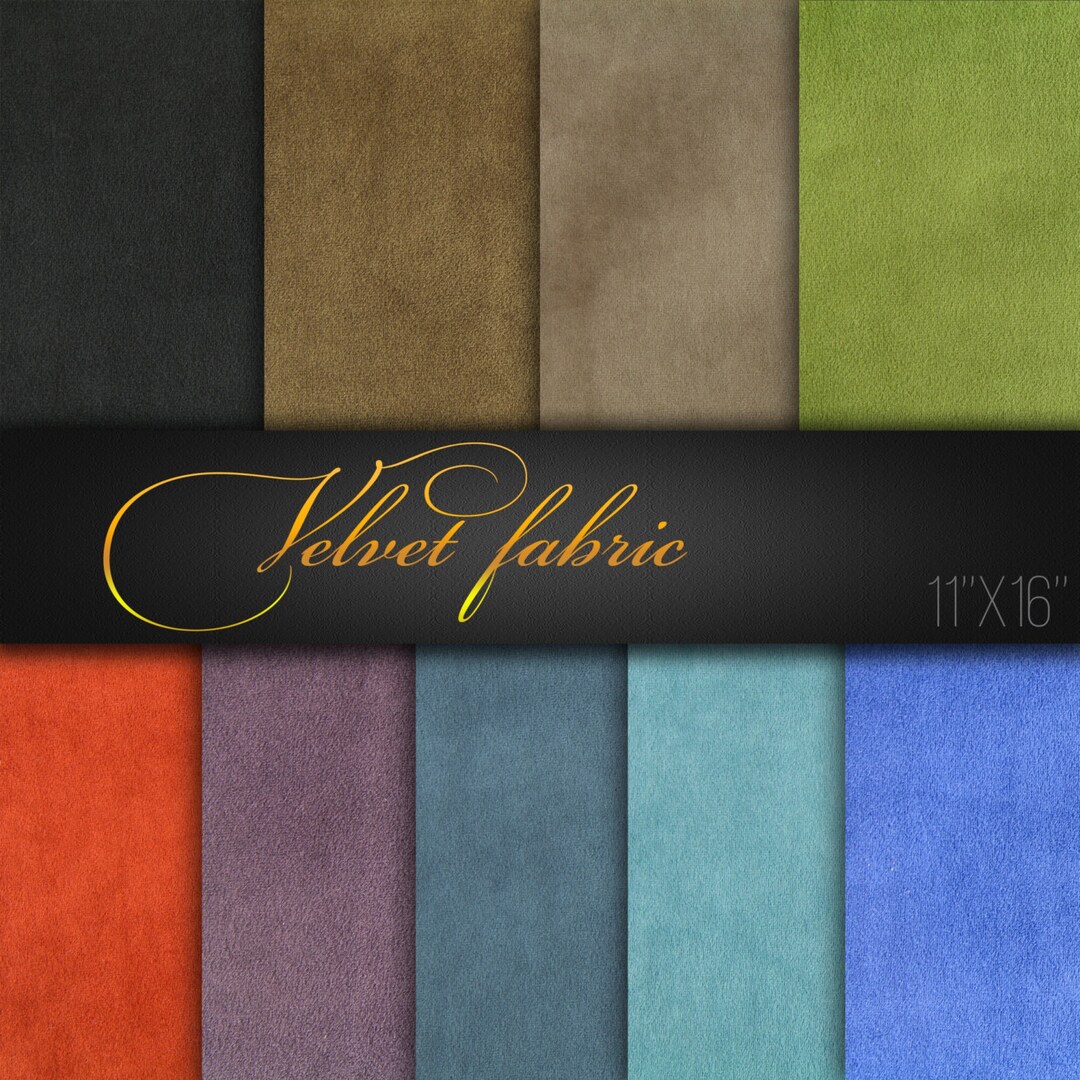Digital Scrapbook Paper / Natural Velvet Fabric Textures / Pack of 9 ...