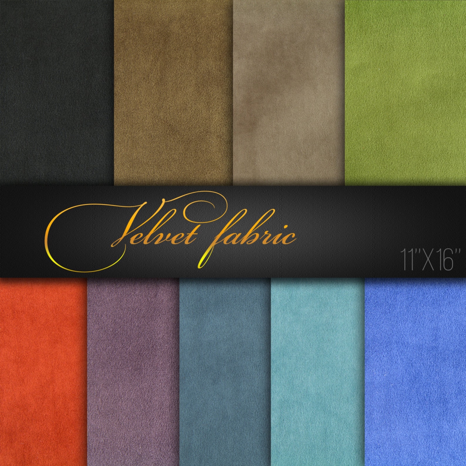 Digital Scrapbook Paper / Natural Velvet Fabric Textures / Pack of 9 ...
