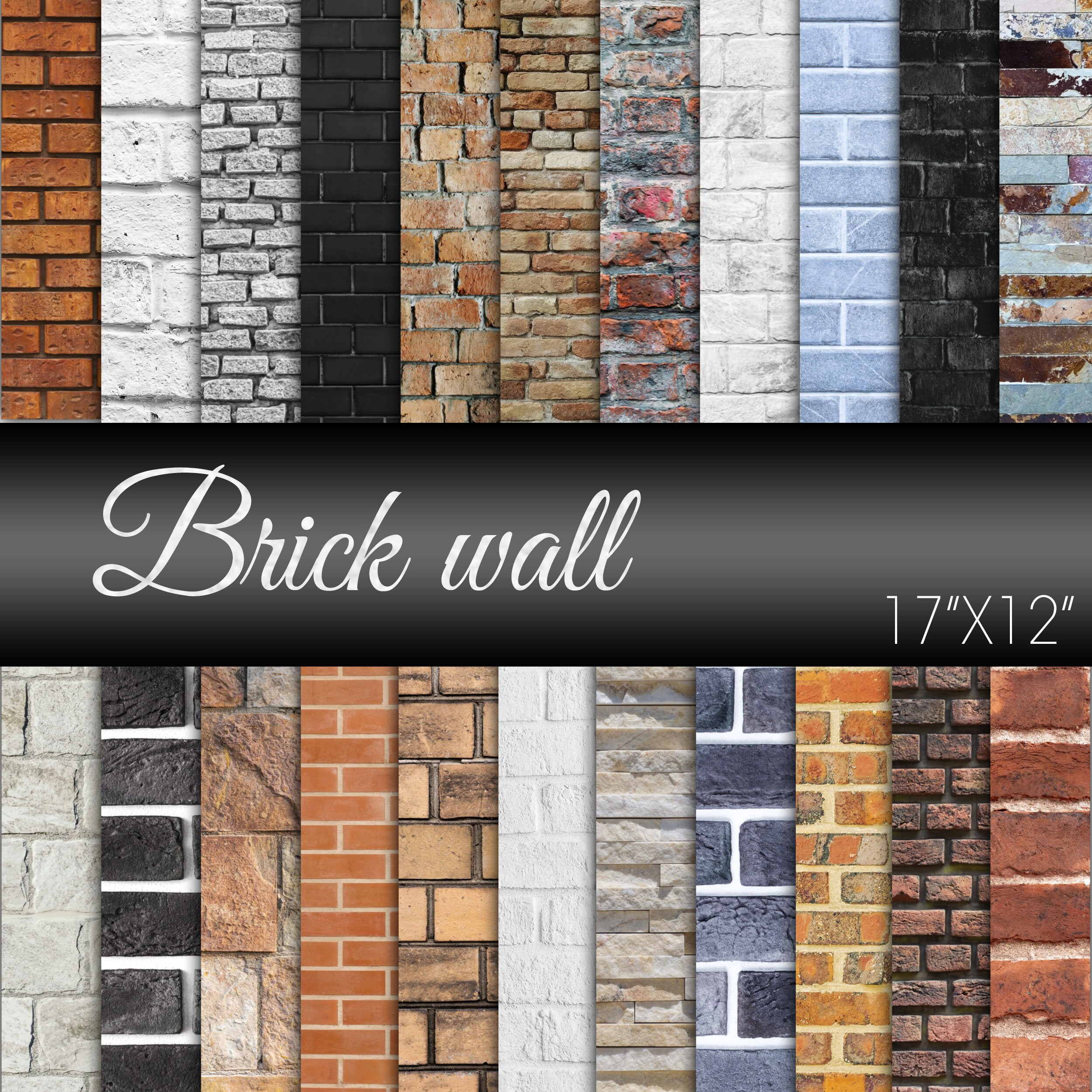 Stone Digital Paper, Brick Digital Paper, Brick Wall, Stone Wall ...