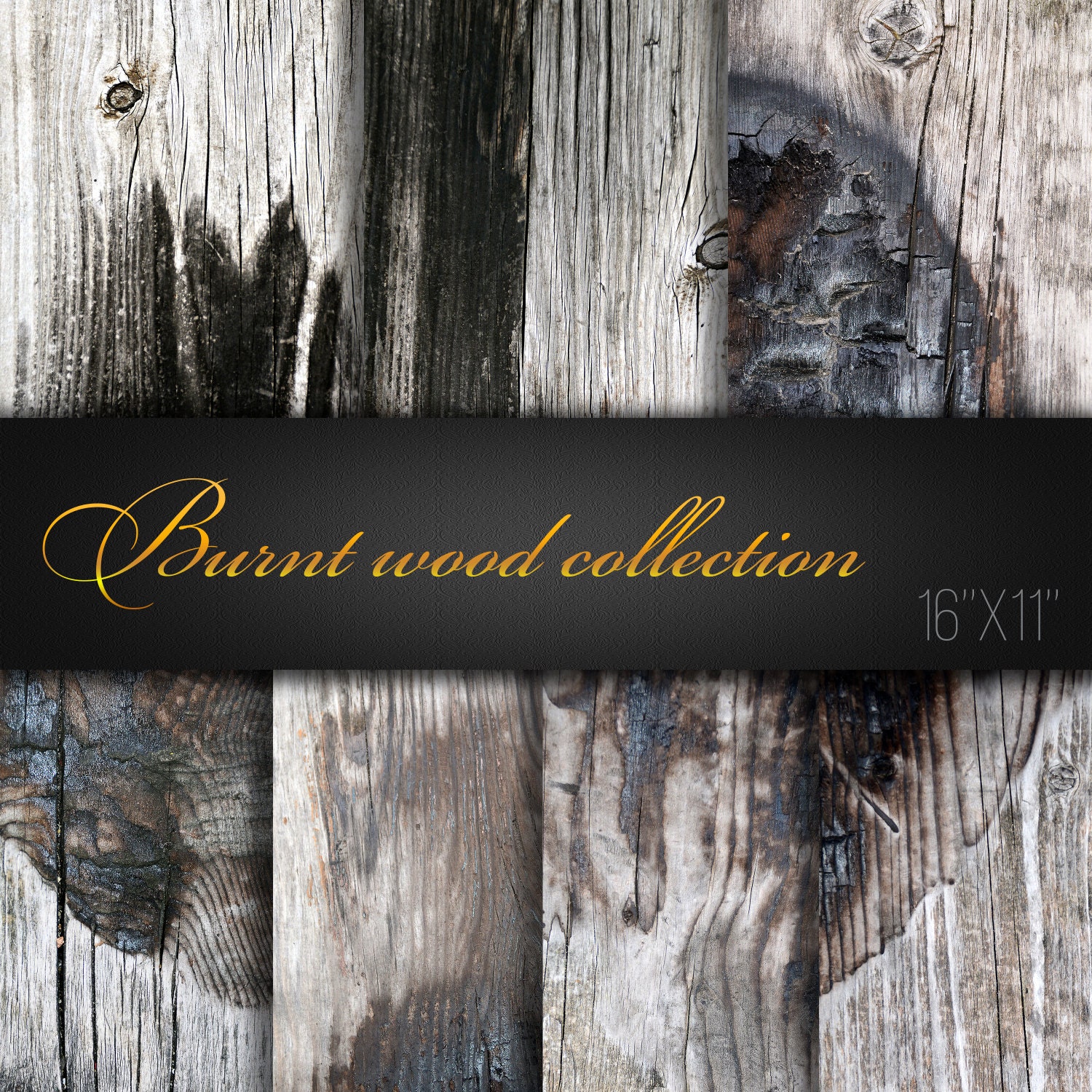 Digital Scrapbook Paper / Burnt Wood Collection / Pack of 7 JPG Files ...