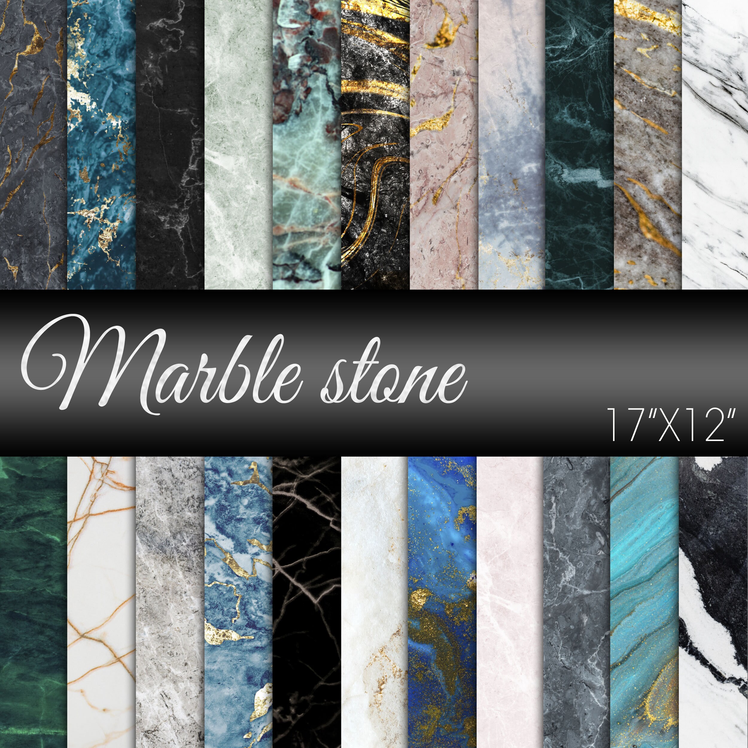 Marble Stone Digital Paper, Digital Marble, Gold Marble Textures ...
