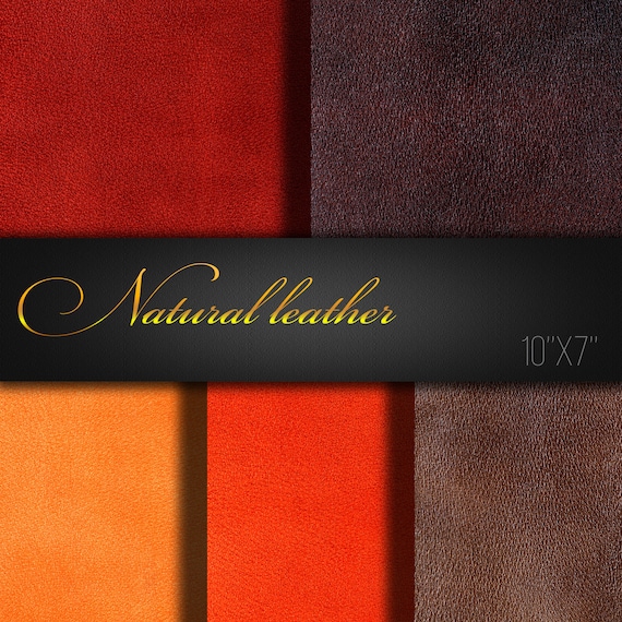Printable Paper for Craft / Natural Leather / Pack of 5 JPG | Etsy