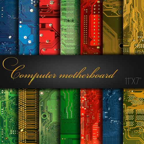 Computer Digital Paper / Natural Tech Textures / Pack of 14 | Etsy