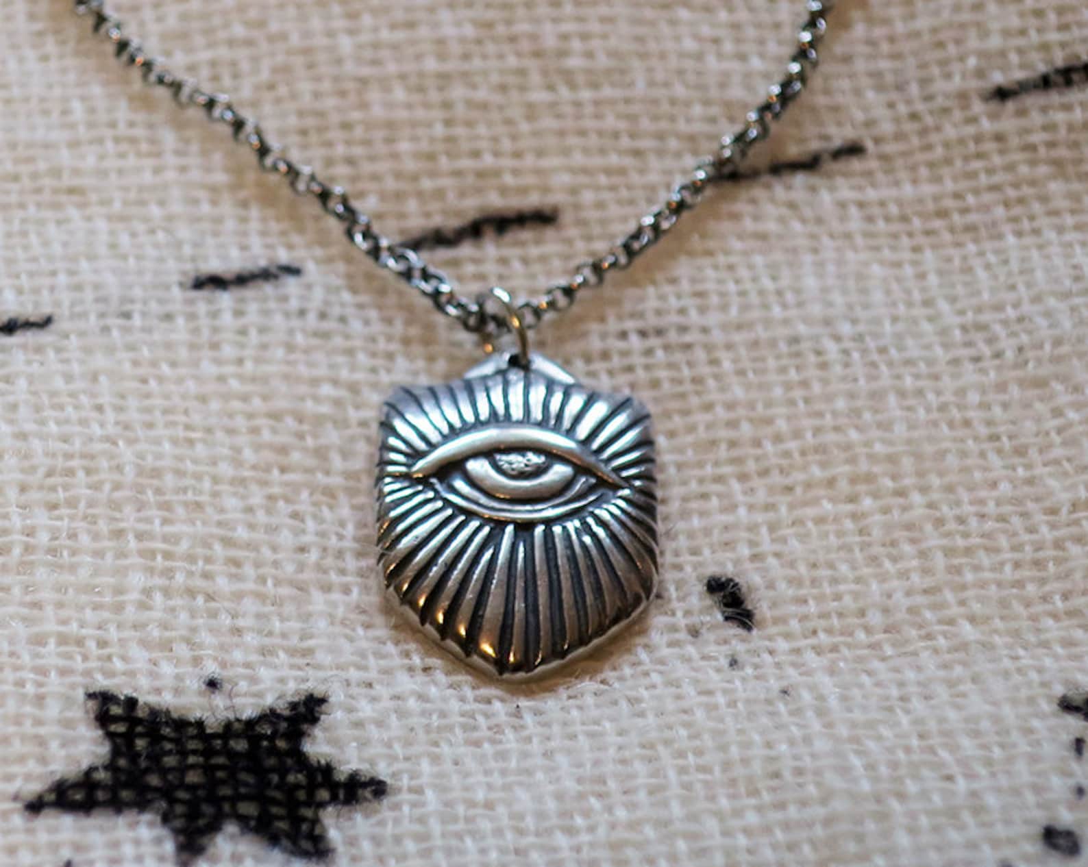 Silver Mystical Eye Pendant - Etsy