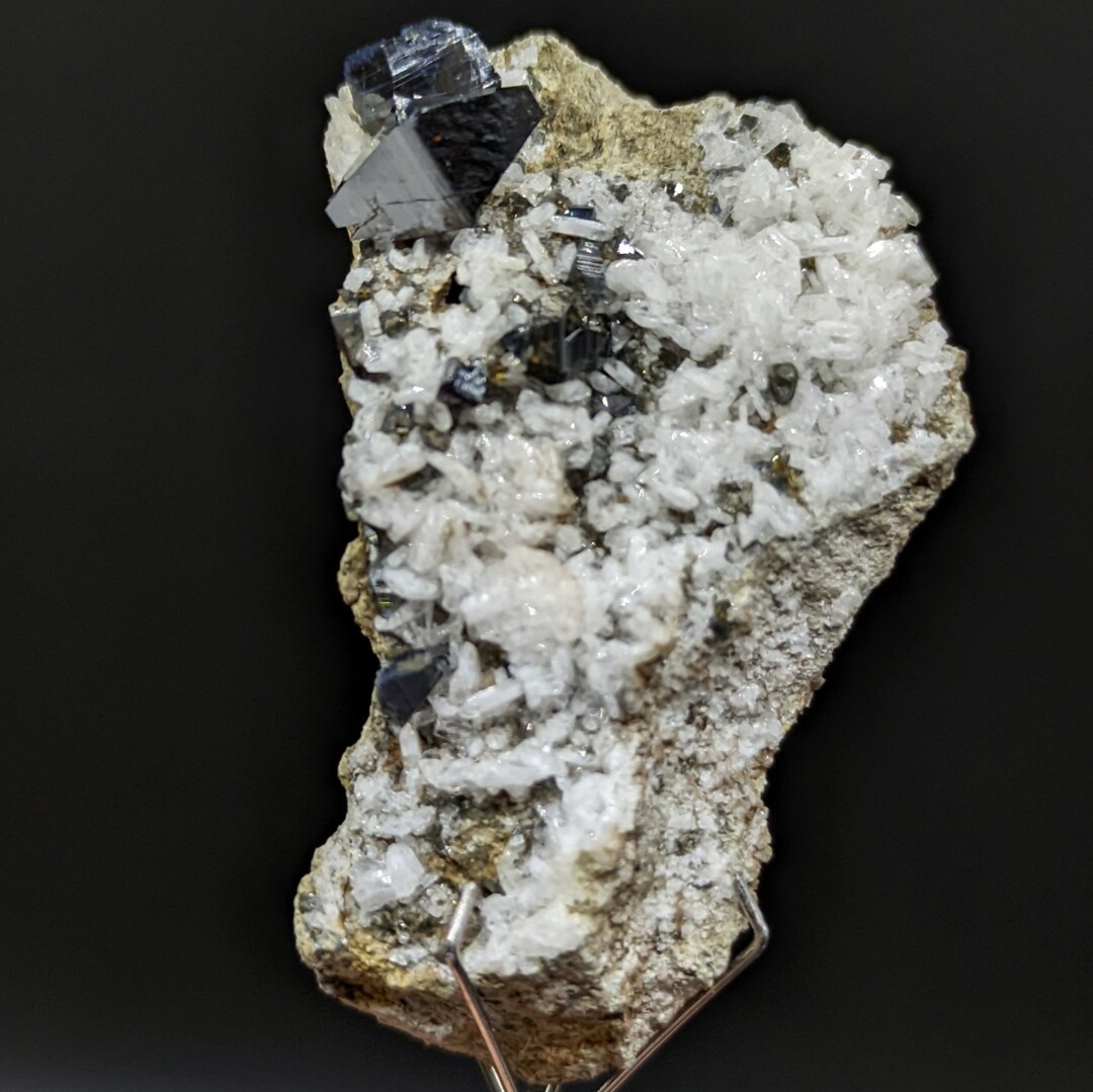 Rare Anatas Crystal on Matrix With Transparent Albite Crystals From ...