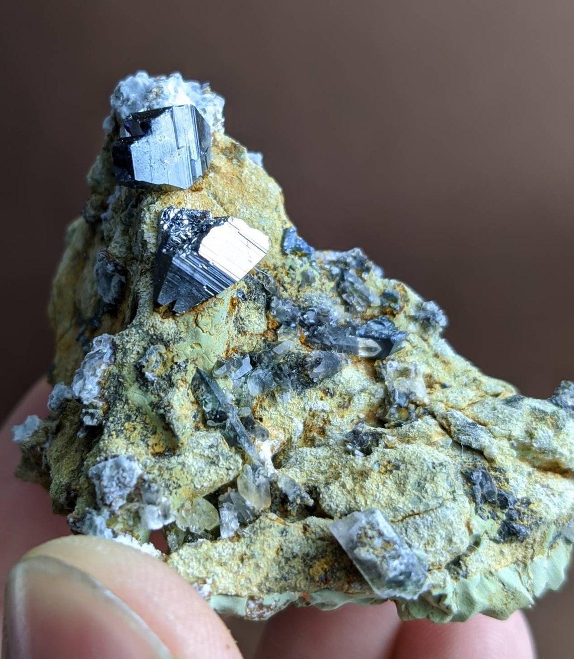 Rare on Matrix Anatas Crystals With Chlorine Quartz Specimen - Etsy