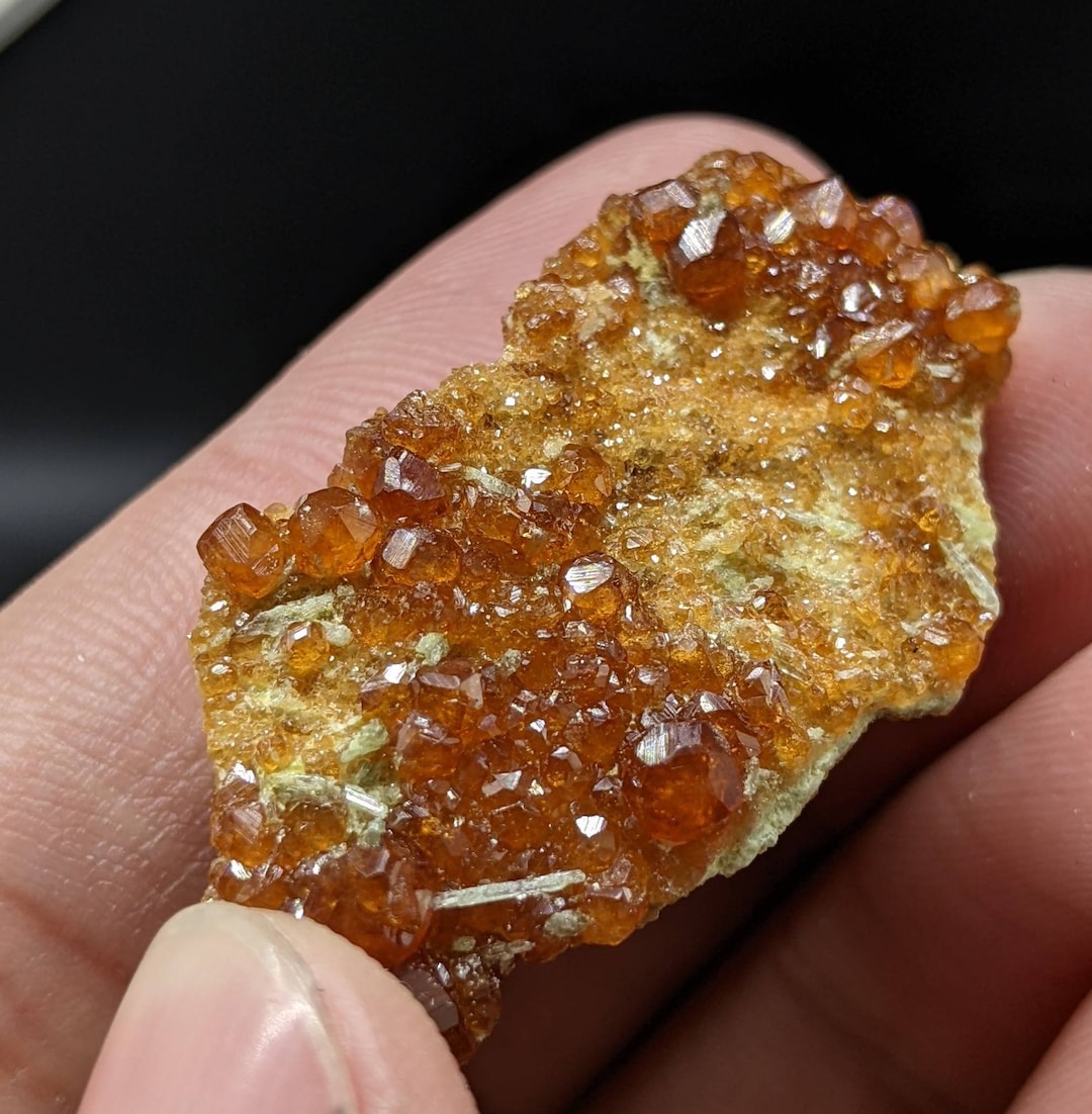 Natural Fine Quality Beautiful 12.1 Grams Plate of Hessonite Garnet on ...