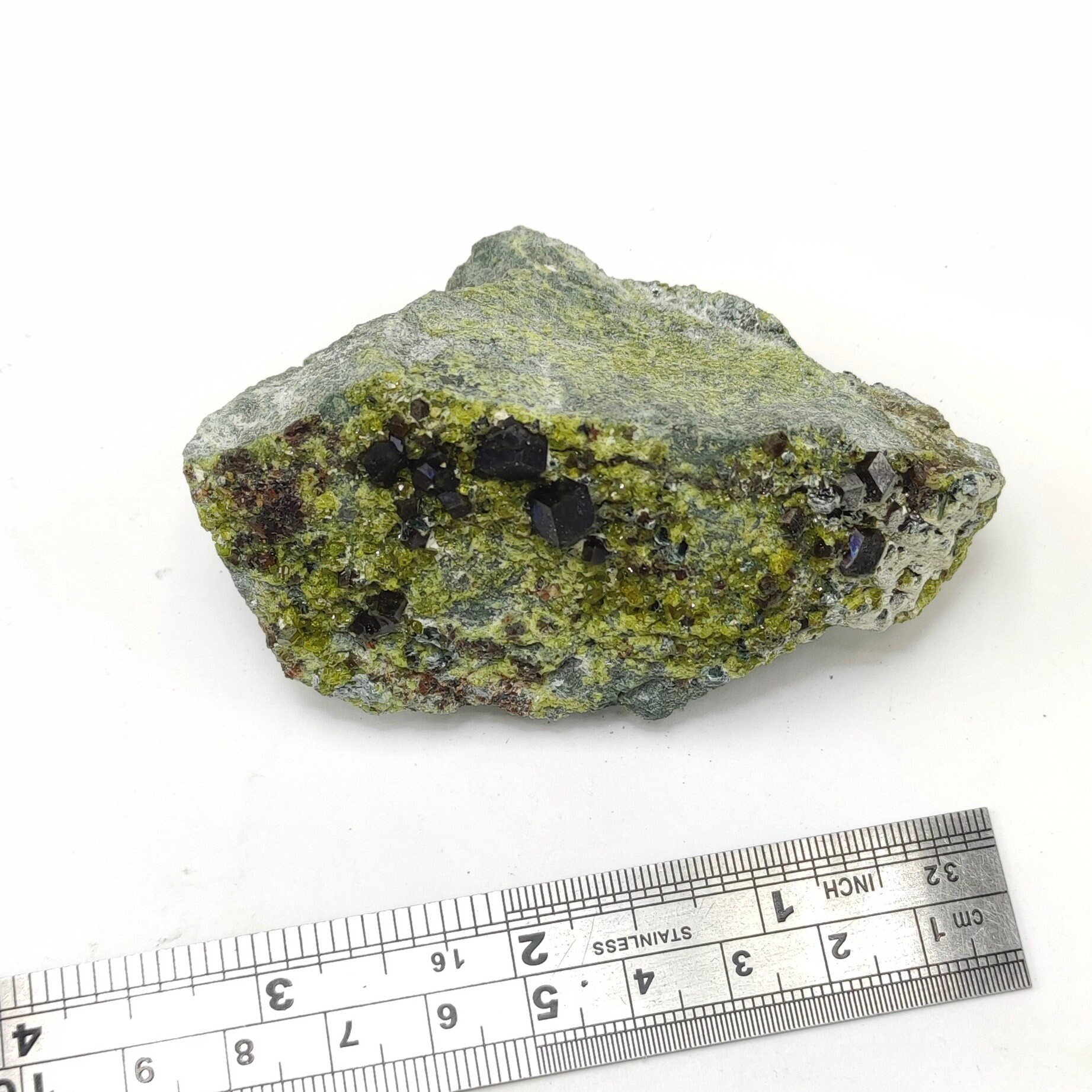 Andradite Garnet on Matrix With Green Epidote and Clinochlore Mica From ...