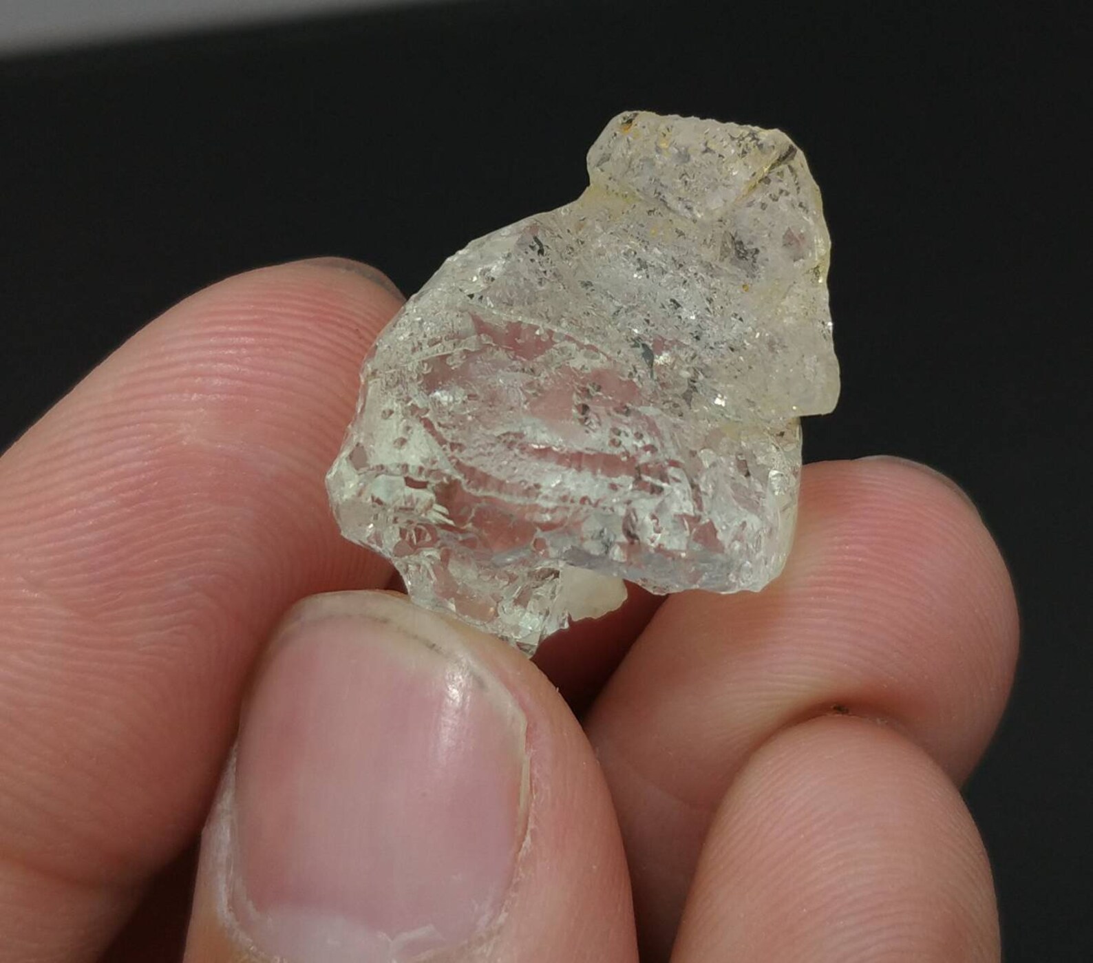 Etched Gemmy Clear Transparent White Beryl Crystal From Skardu ...