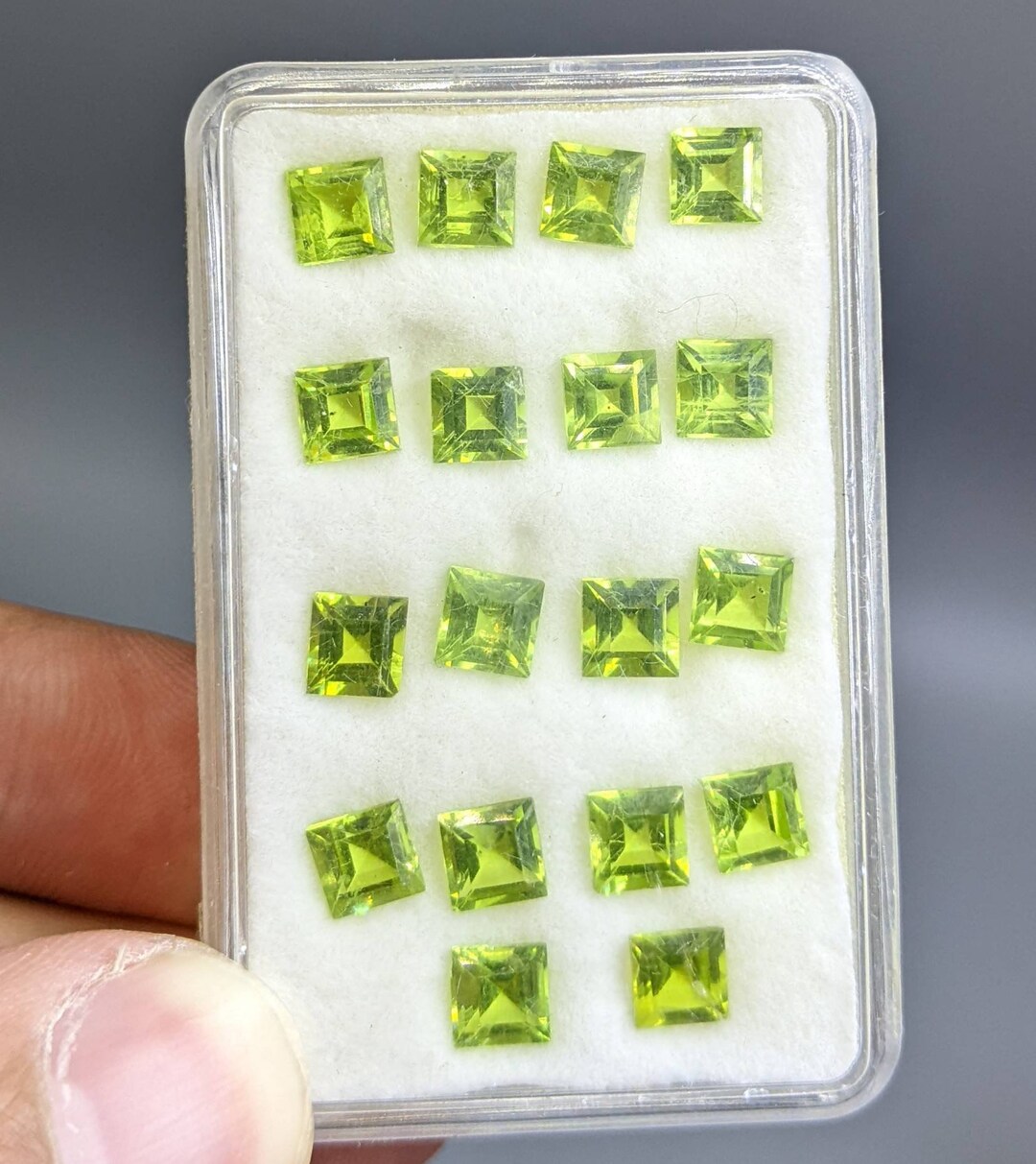 Peridot Green Small Lot Square Shapes Faceted Gems, 13 Carats - Etsy