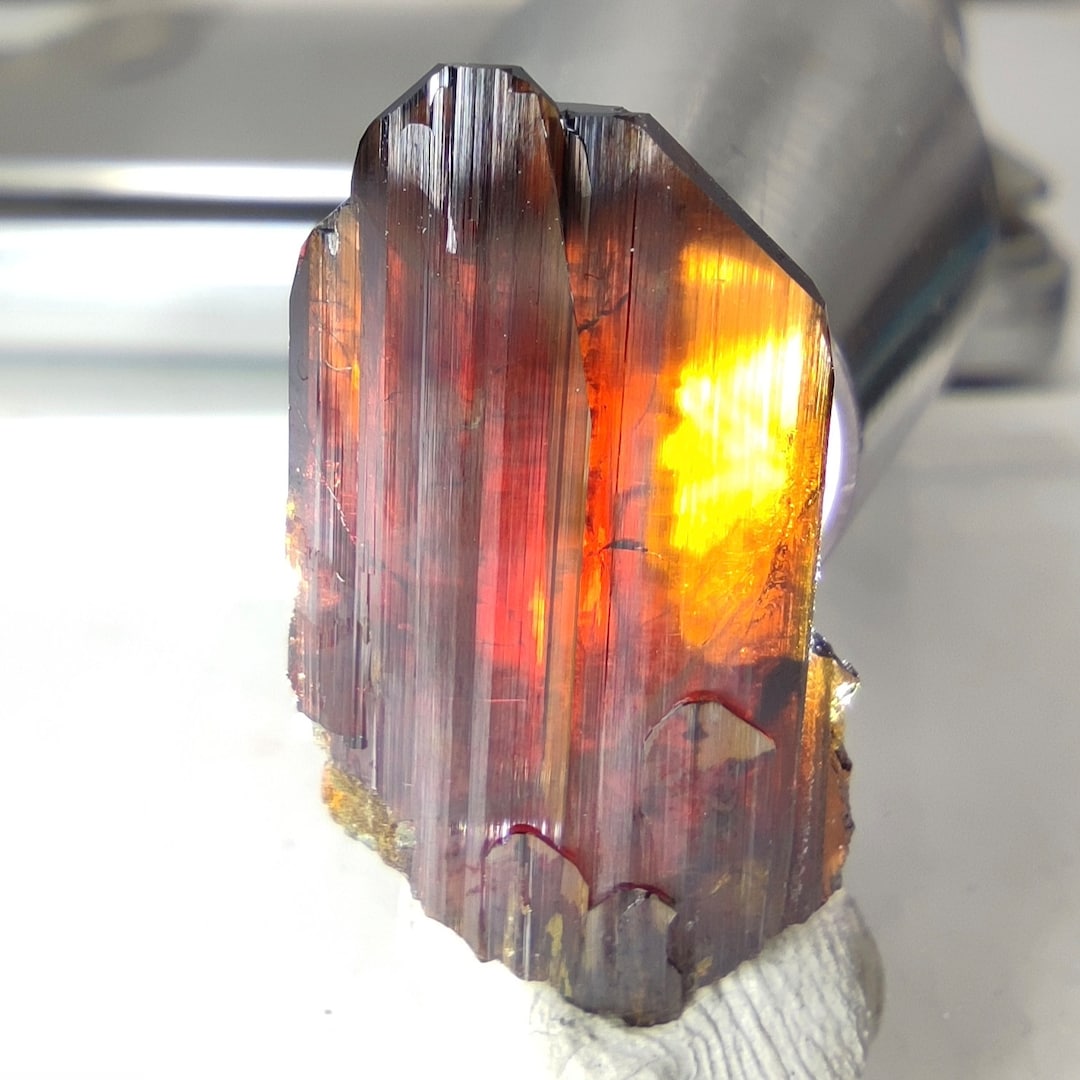Natural Thumbnail Size Rare Red Brookite Terminated Crystal From Kharan ...