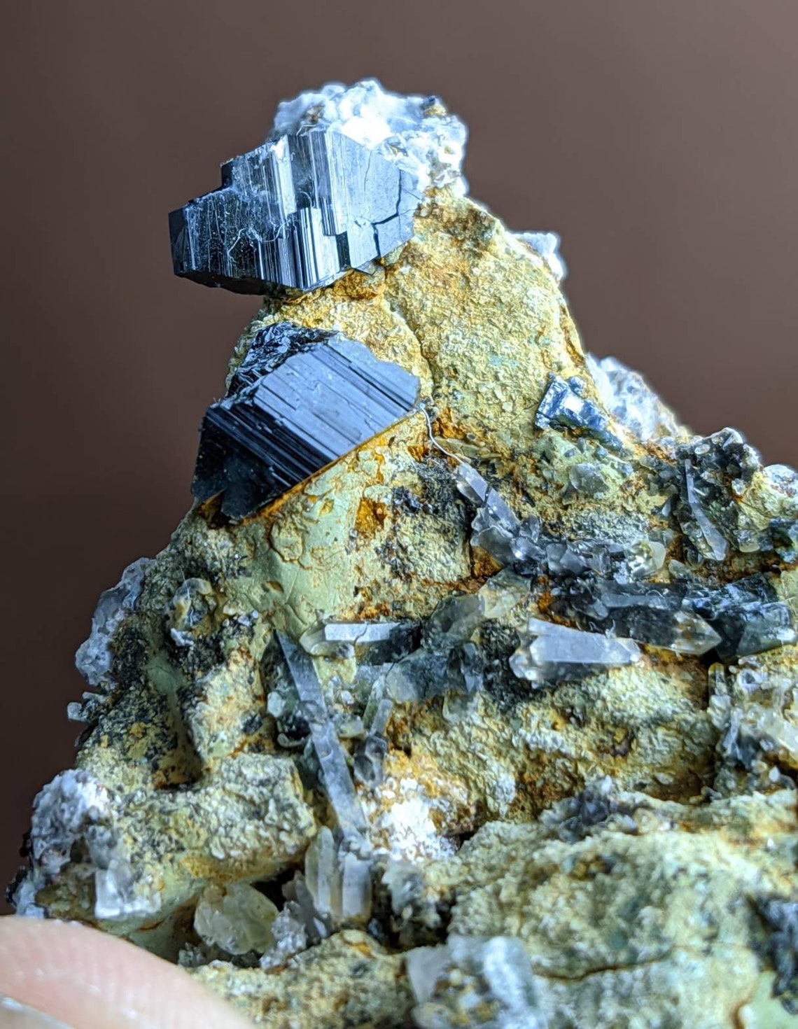 Rare on Matrix Anatas Crystals With Chlorine Quartz Specimen - Etsy