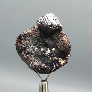 Natural Red Etched Spessartine Garnet Crystal With Baby Garnet Grown on ...