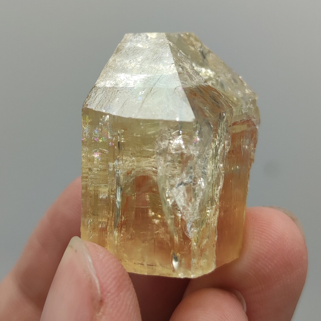 Natural Peach Color Transparent Imperial Topaz Crystal From Katlang ...