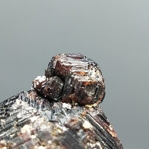 Natural Red Etched Spessartine Garnet Crystal With Baby Garnet Grown on ...