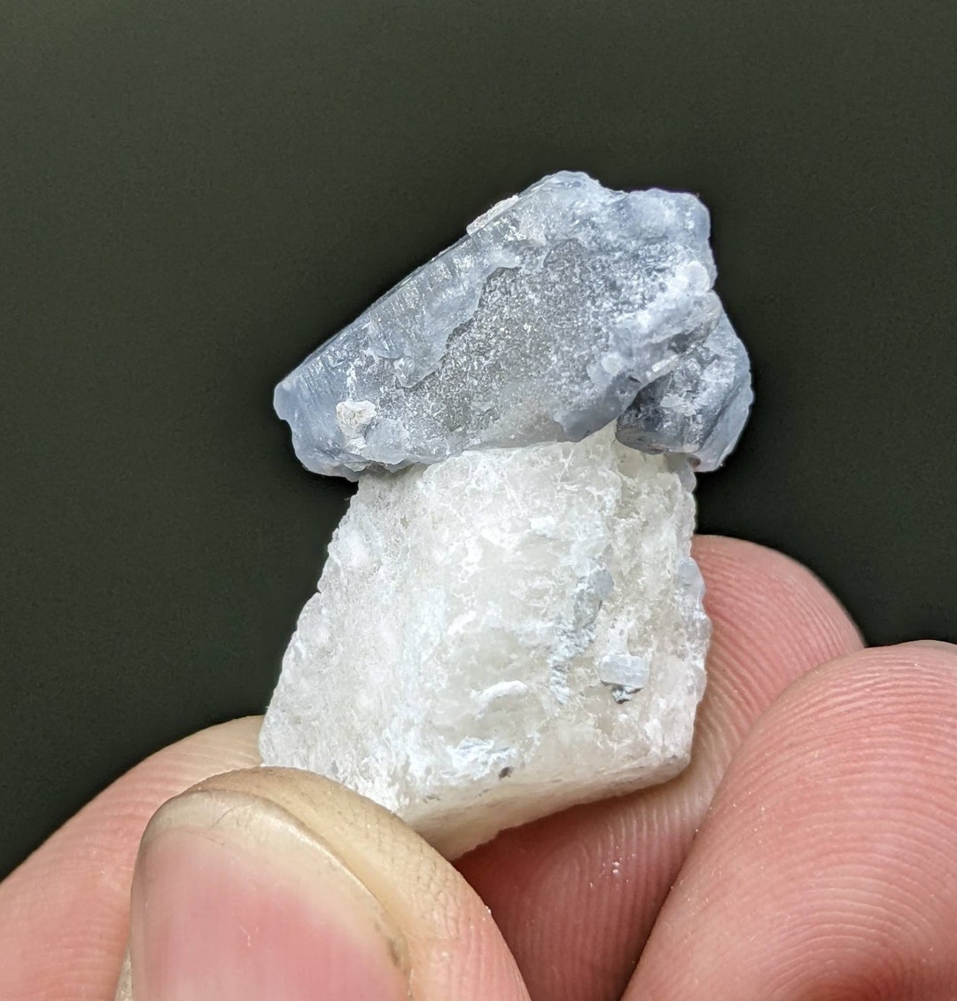 Natural Rare Indicolite Blue Quartz Crystal on Matrix on Albite From ...