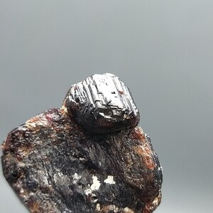 Natural Red Etched Spessartine Garnet Crystal With Baby Garnet Grown on ...