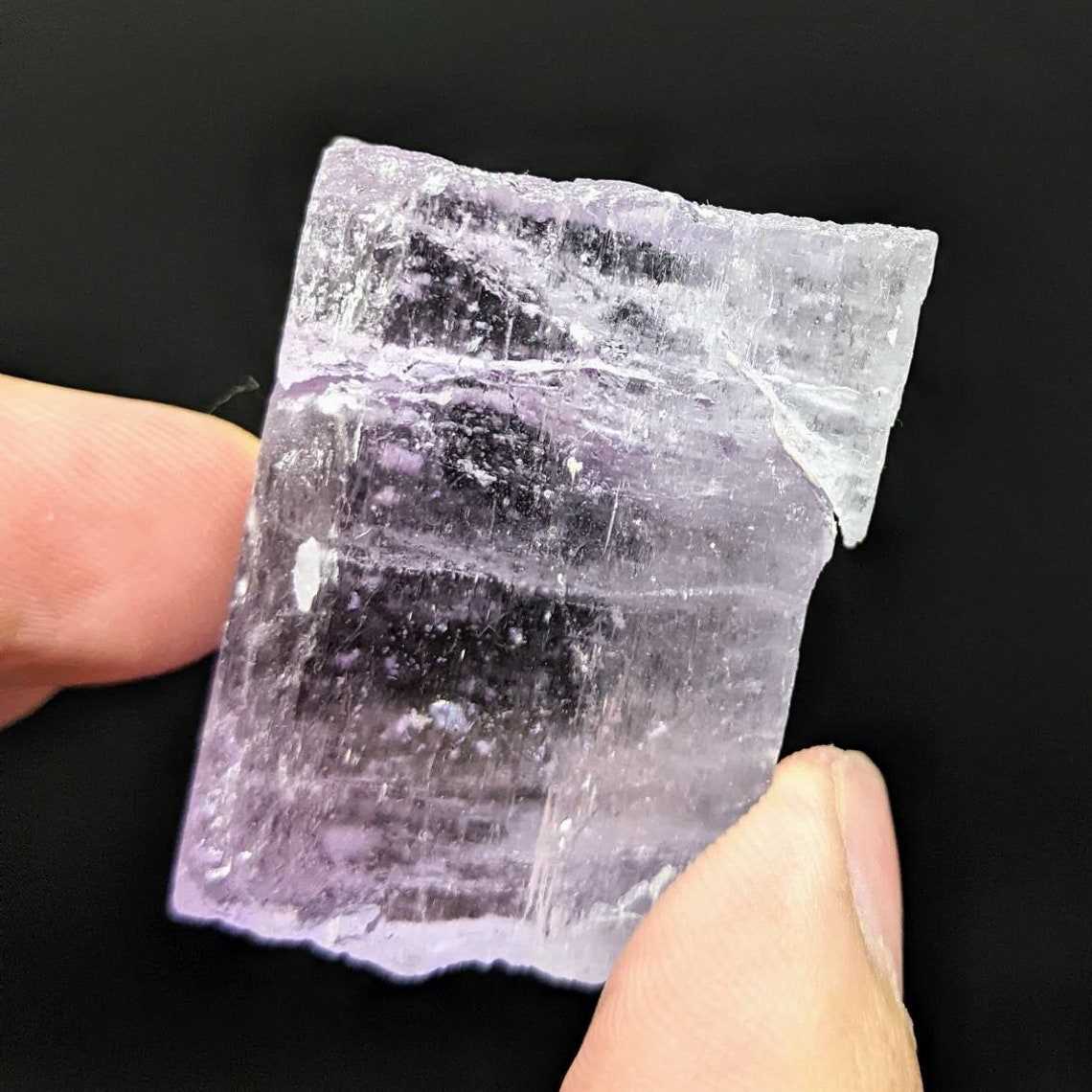 Lustrous Purple Kunzite Crystal With Etched Formation, Afghanistan (52. ...