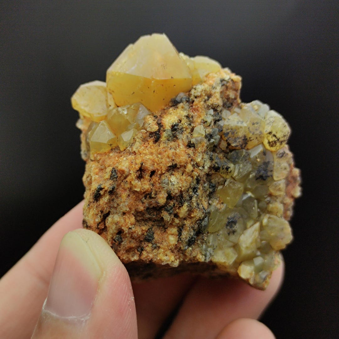 Natural Honey Color Astrophyllite Included Quartz Crystals Matrix From ...