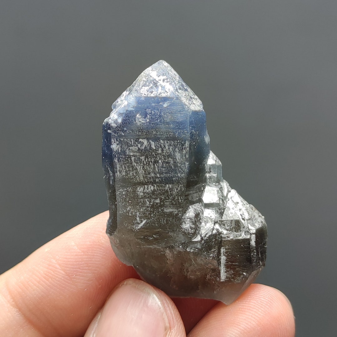Natural Double Terminated Rare Indicolite Blue Quartz Crystal From ...