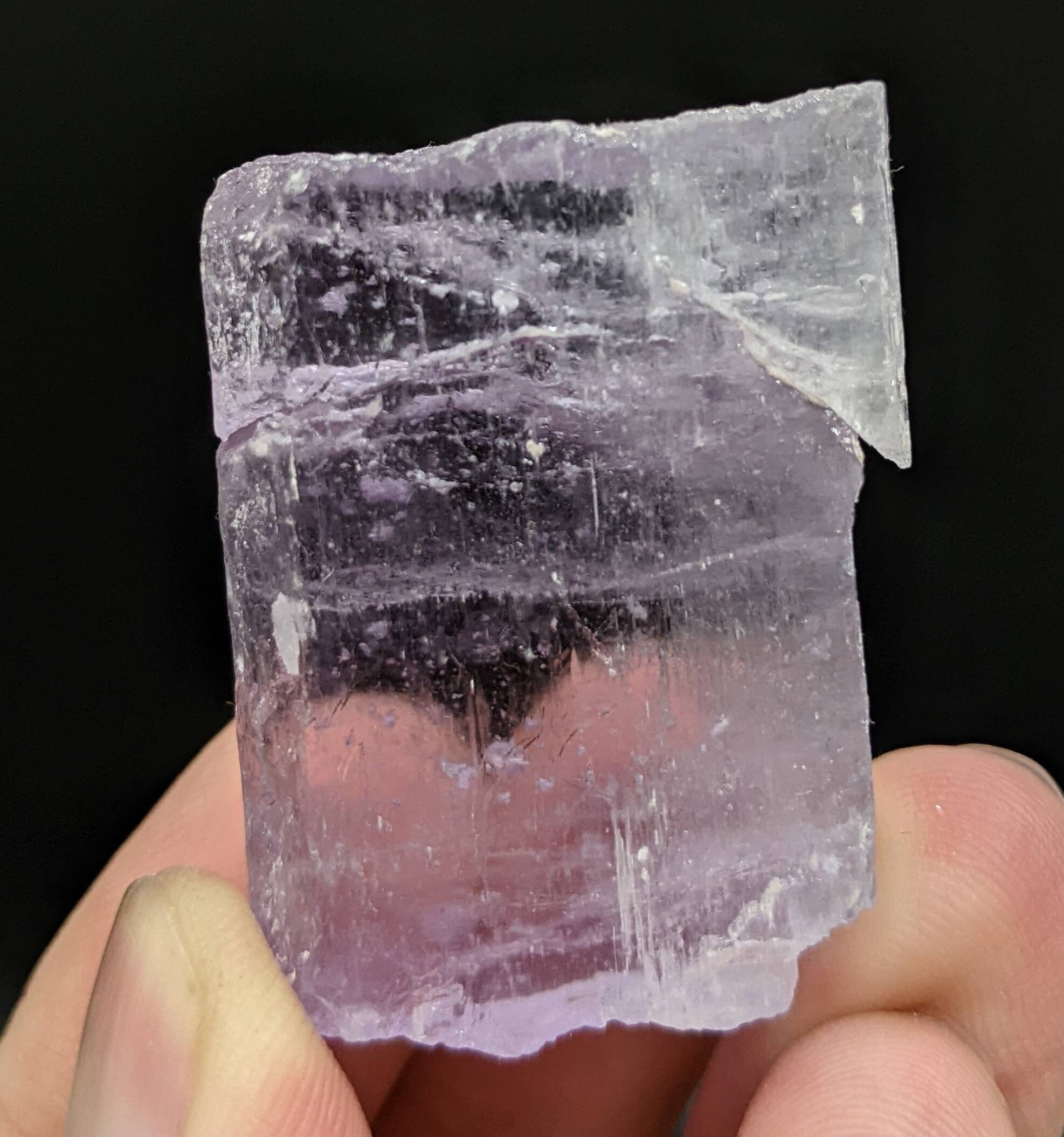Lustrous Purple Kunzite Crystal With Etched Formation, Afghanistan (52. ...