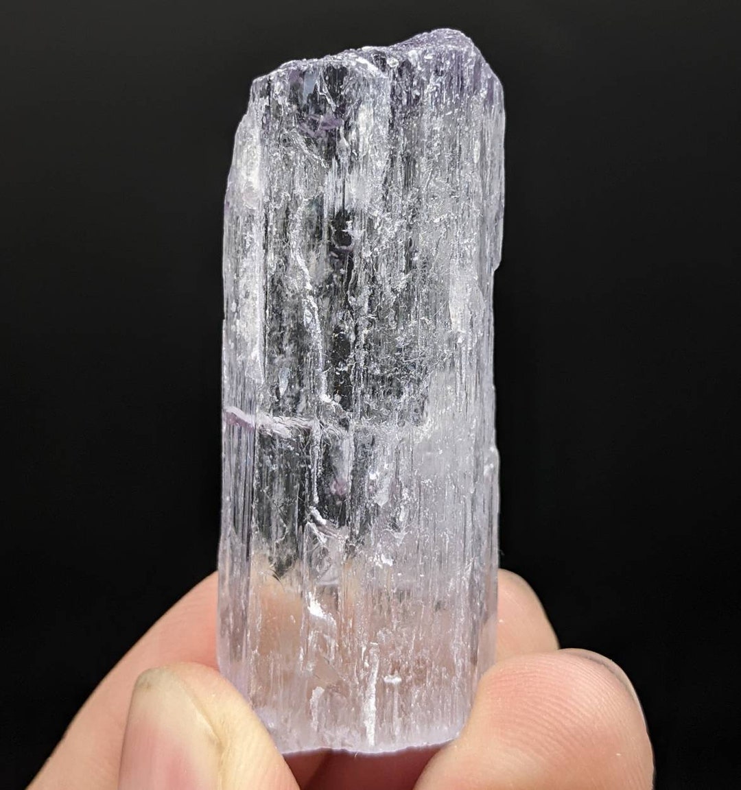 Kunzite Crystal With Etched Formation, Purple Color and Lustrous ...