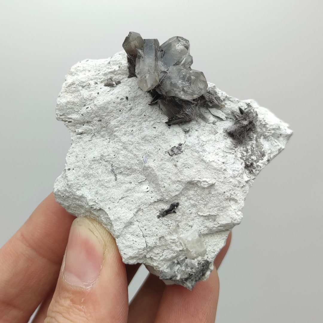 Natural Small Sizes Brookite Included Quartz Crystals on Matrix From ...