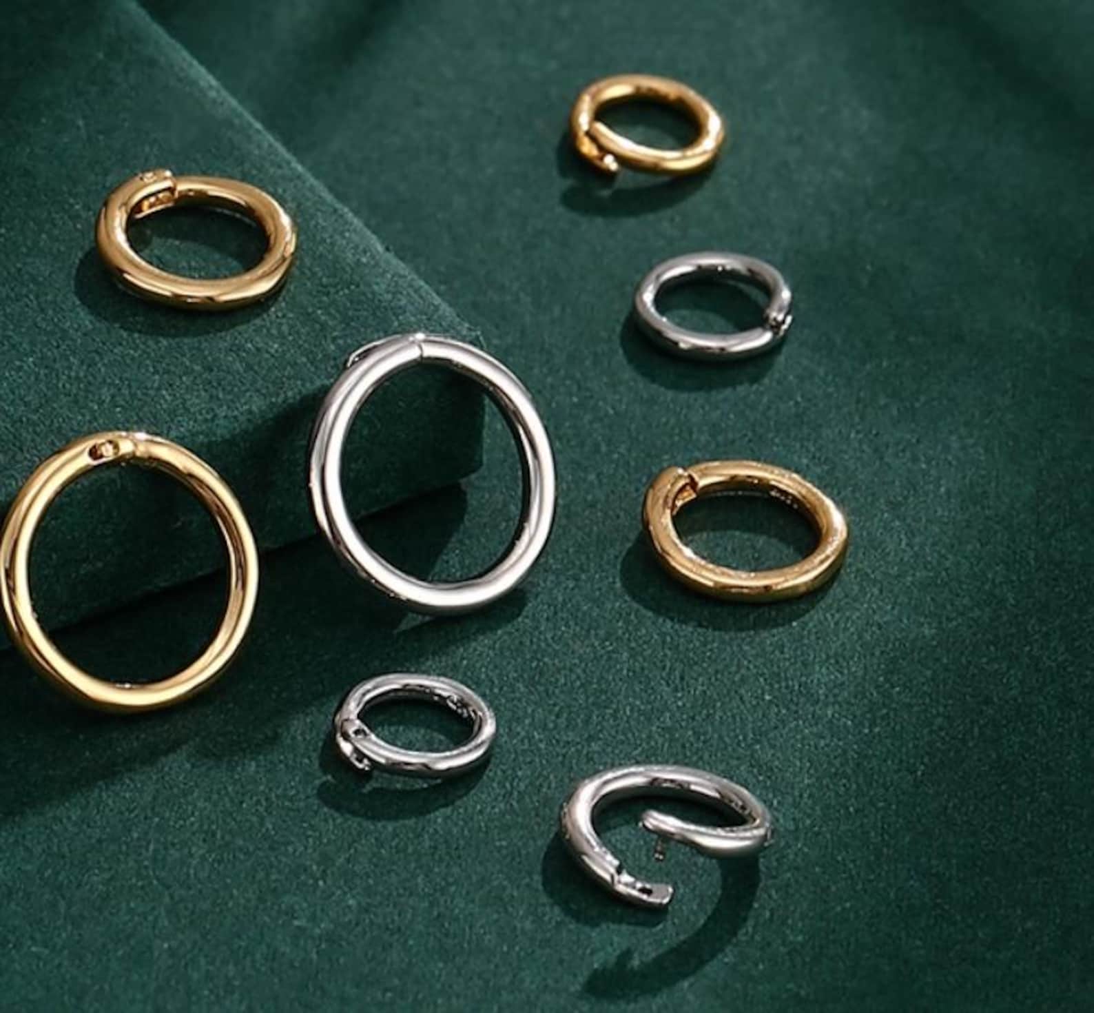 10 Locking Jump Rings, 6mm/8mm/10mm/12mm/14mm, Thick 1mm - Etsy