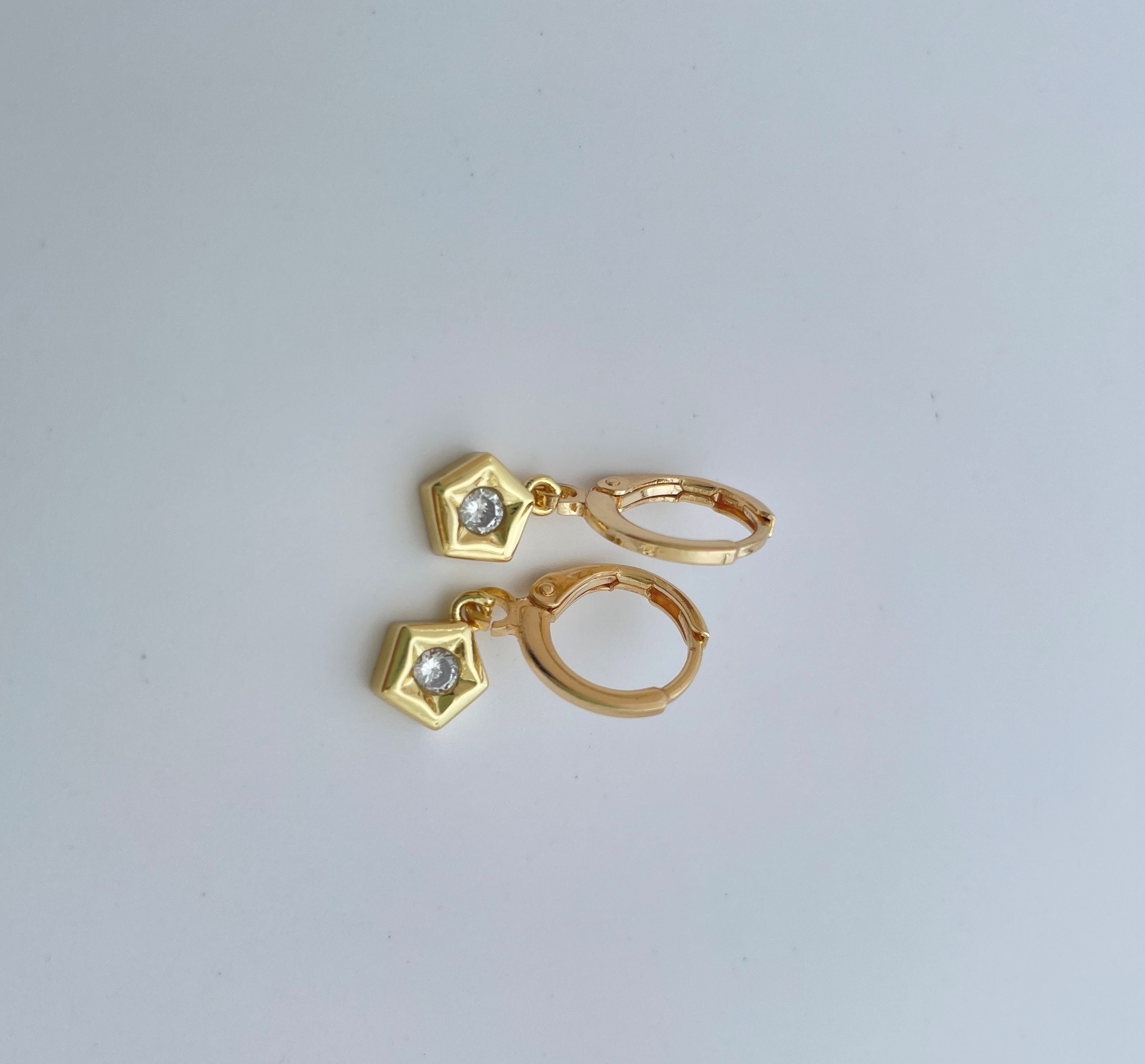 Gold 22mm Star Hoop Earring Hoops Endless Huggies Dangle - Etsy