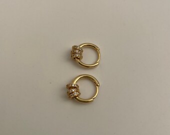 Gold Personalize Initial Letter Alphabet Hoop Earring Hoops | Etsy