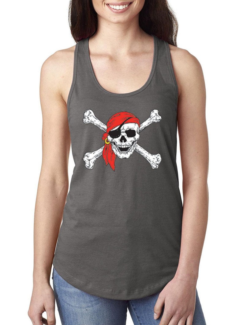Pirate Costume Jolly Roger Skull Crossbones Women Tops Next | Etsy