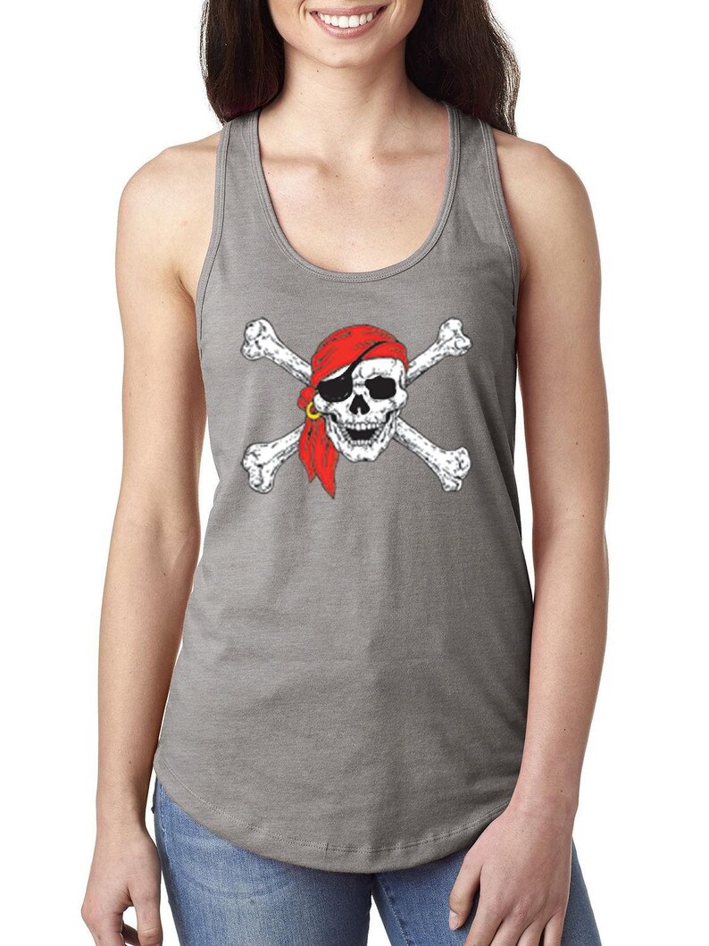 Pirate Costume Jolly Roger Skull Crossbones Women Tops Next | Etsy